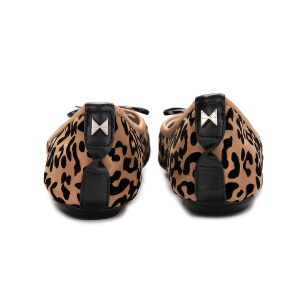 HOLLY Ballet Flat Shoes - Flocked Leopard – Butterfly Twists PH