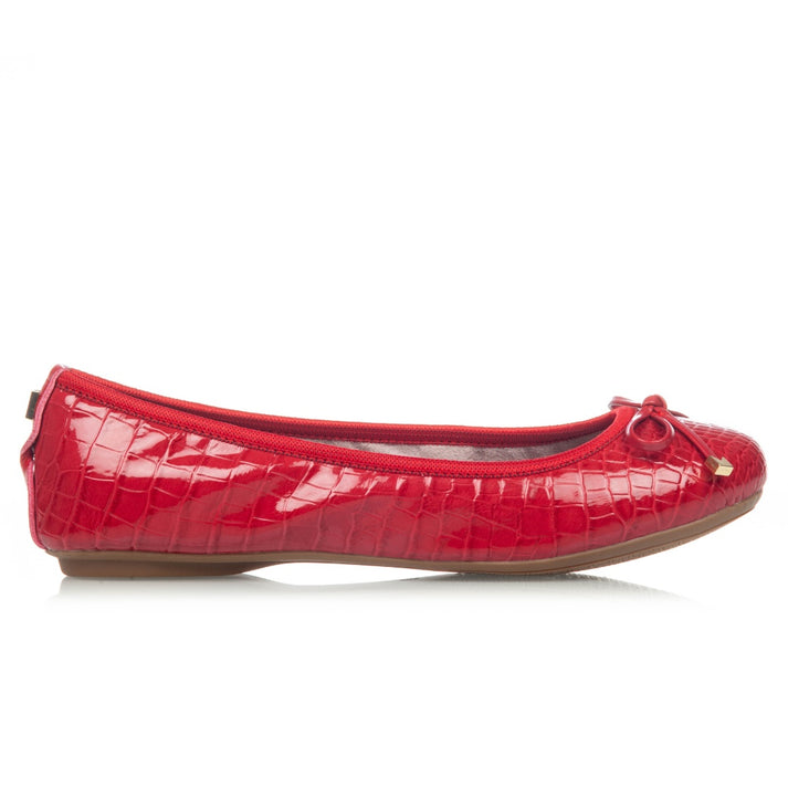 FRANKIE Ballet Flat Shoes - Red Patent Croc – Butterfly Twists PH